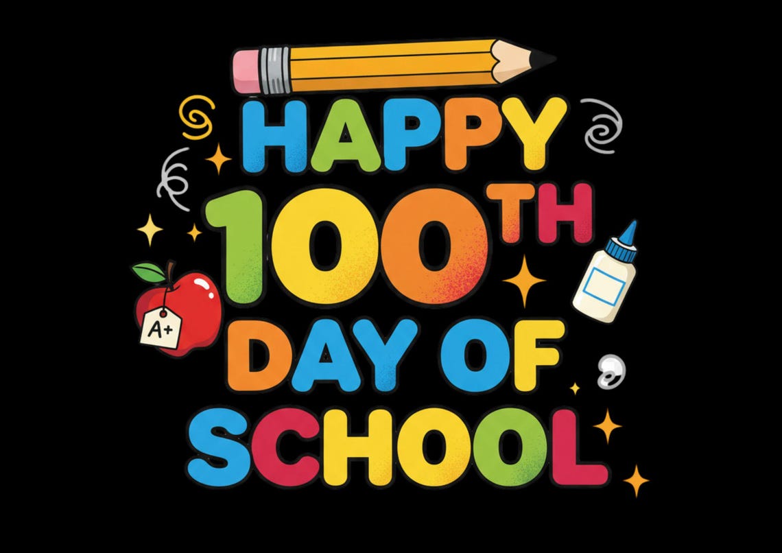 100th Day of School PNG | Teacher Shirt Design (digital Download) - Etsy