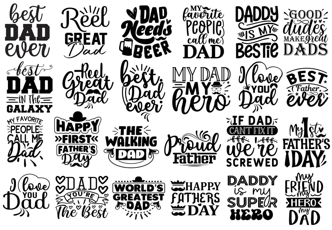 Fathers Day Svg Bundle, Dad Svg, Father Svg, Papa Svg, Best Dad Ever ...