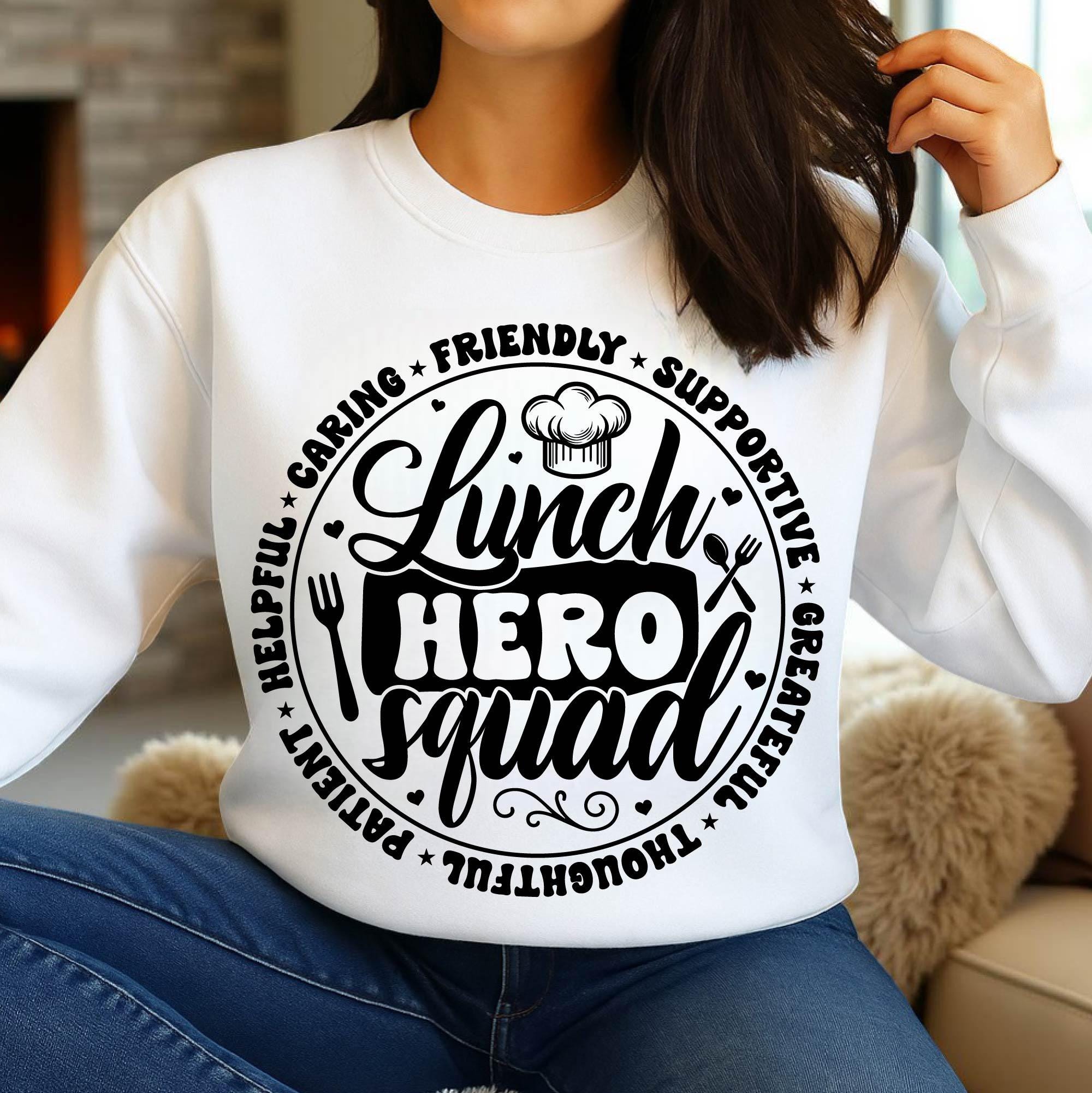 Funny Lunch Lady Squad PNG: School Cafeteria Hero Design (digital ...