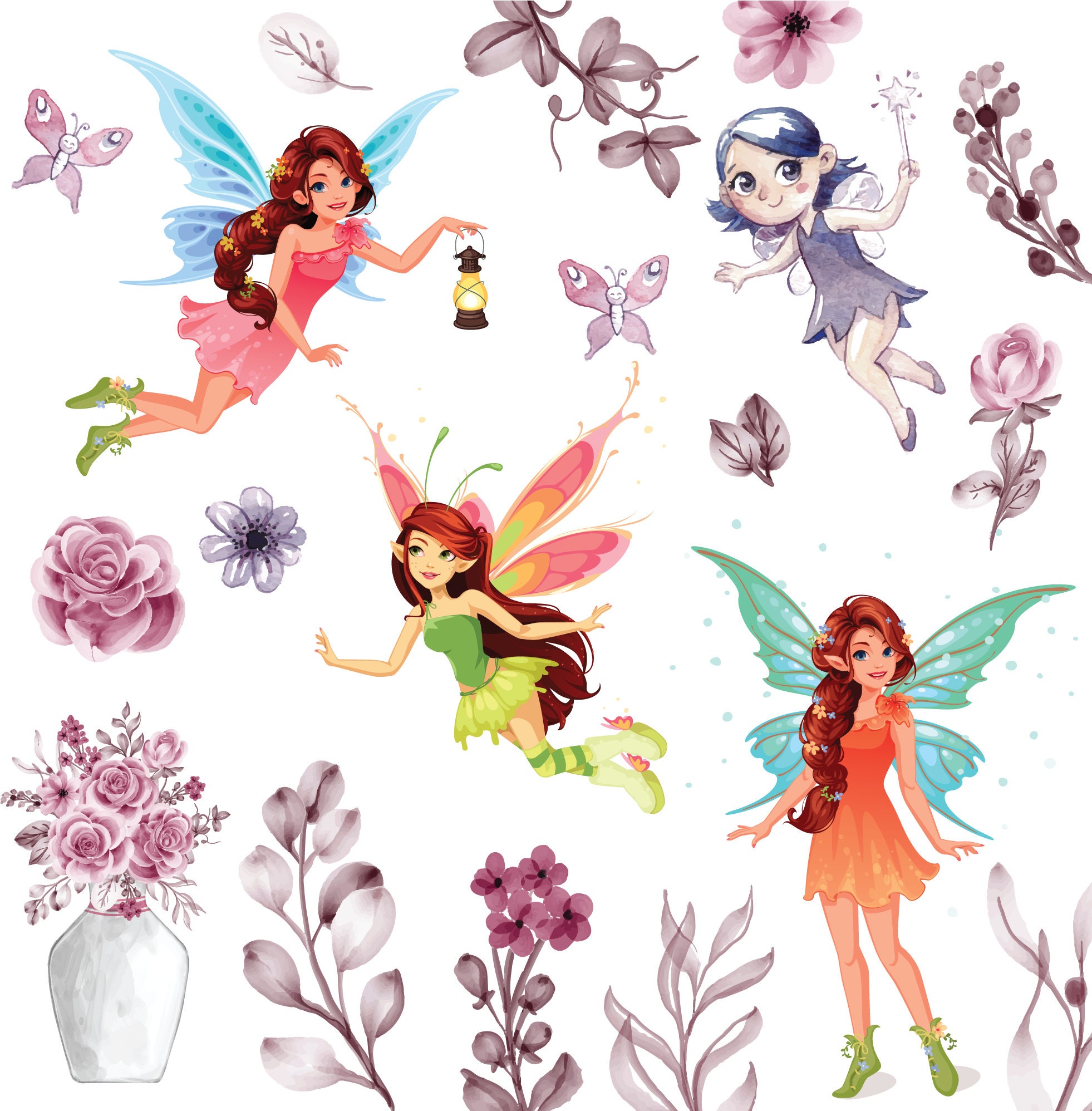 Princess Clipart Little Princess Clipart Vector Fairy Tale - Etsy
