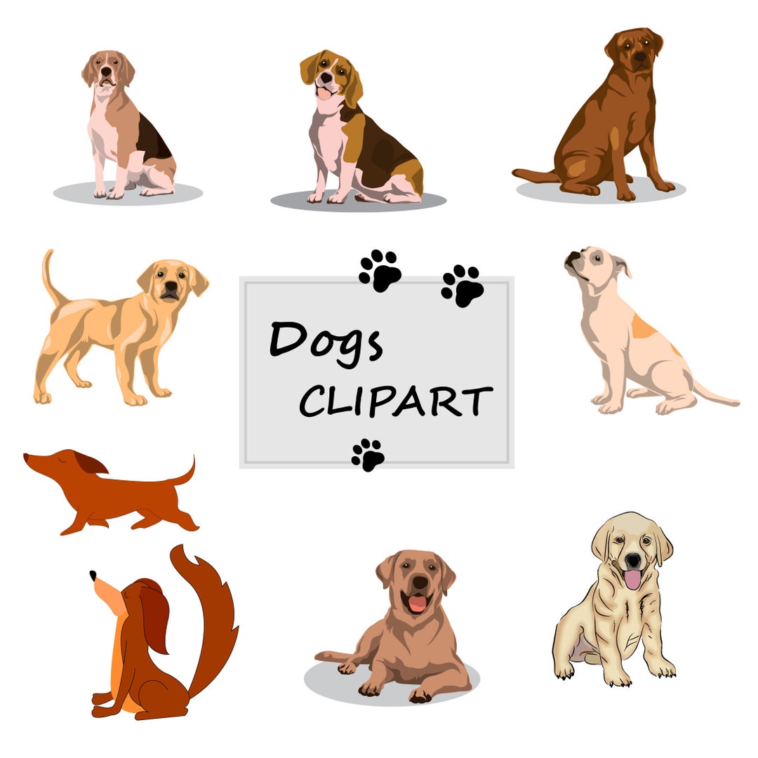 Dog Clipart SVG Watercolor Pet Puppy, Cute Animal Dachshund Clip Art ...