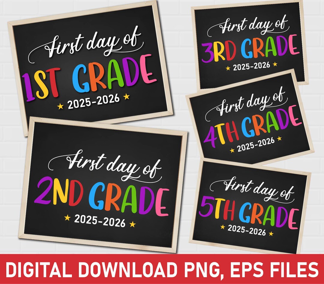 Primary School Sign Printable, Grade Level Shirt Svg Bundle, Back to ...