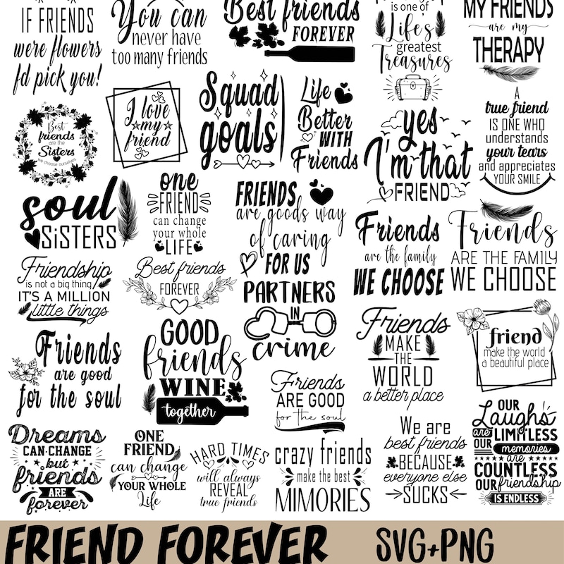 Friendship Svg - Etsy