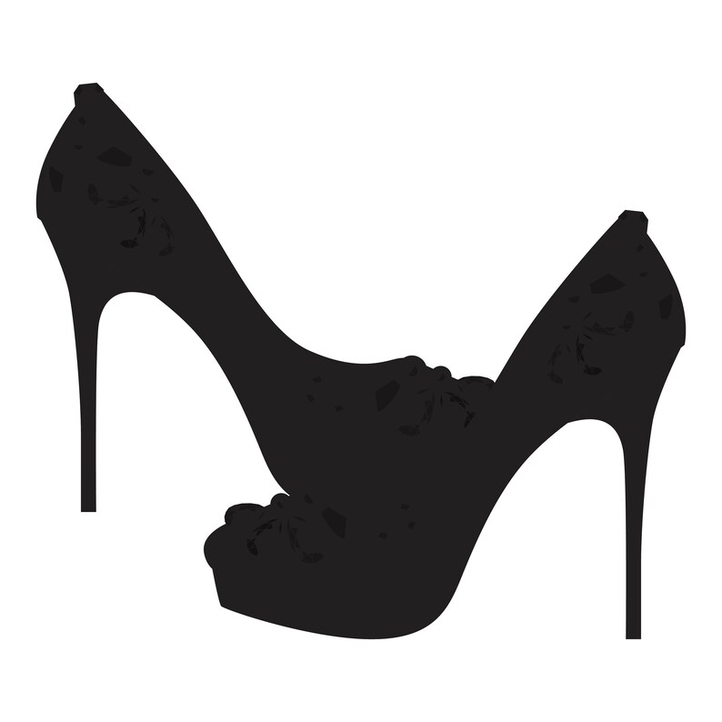 High Heel SVG Women Shoes Silhouette Stiletto Heels SVG - Etsy
