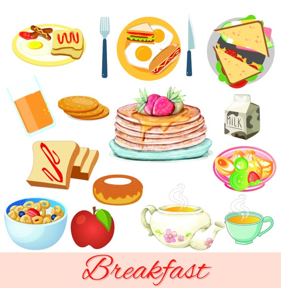 Cooked Breakfast Clipart Etsy