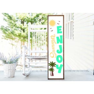 Summer Porch Sign SVG Bundle: Vertical Welcome Signs (instant Download ...