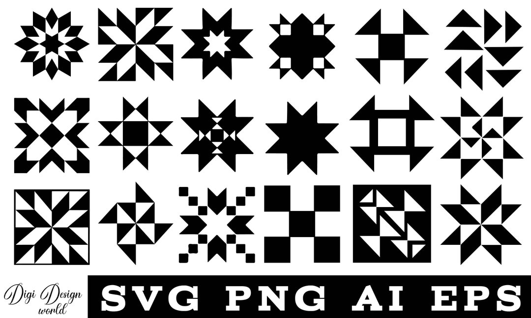 Quilting Blocks Svg, Barn Quilt Svg, Quilting Block Svg Bundle, Quilt ...