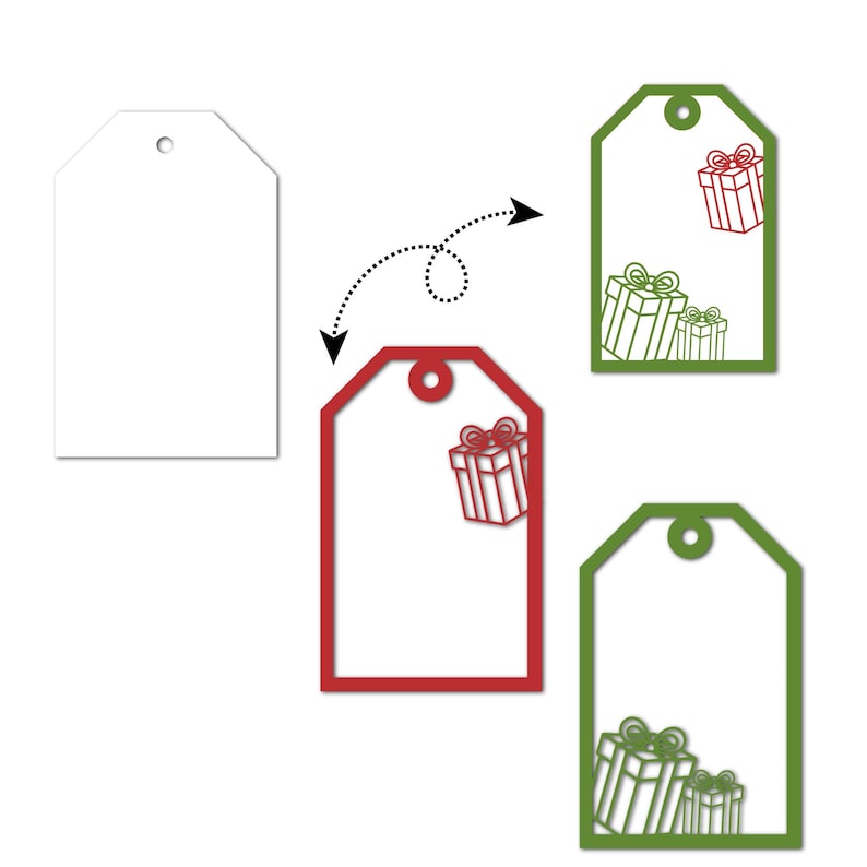 Christmas Gift Tag SVG Bundle, Laser Cut Files - Etsy
