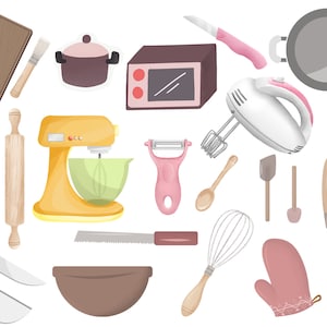 Baking Clipart | Kitchen Clipart | Baking Supplies SVG | Home Bakery ...