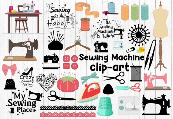 Tailor With Sewing Machine Clipart