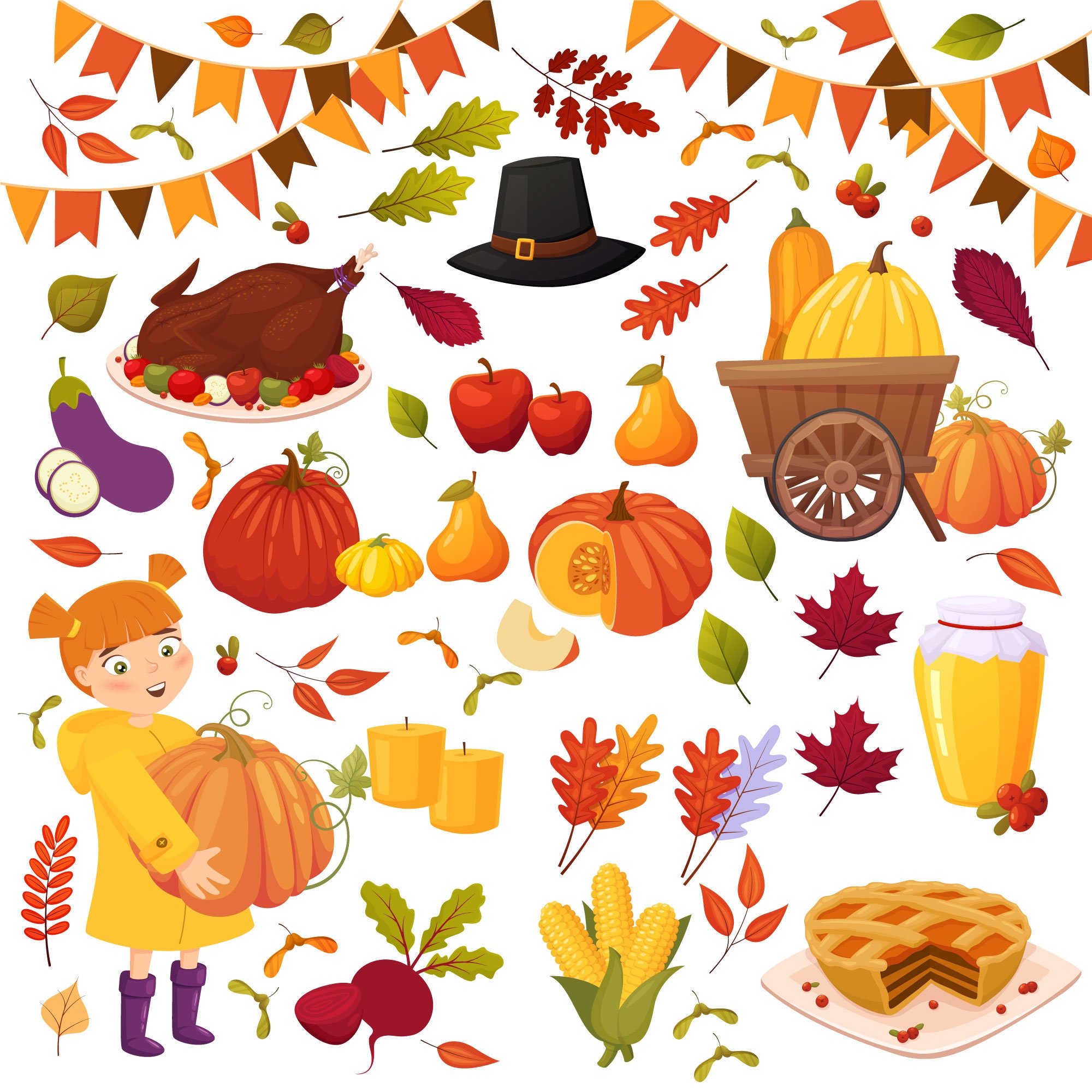 Erntedankfest Clipart Of Children