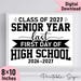 Senior Year Photo Prop Sign, First & Last Day, Class of 2026-2027 ...
