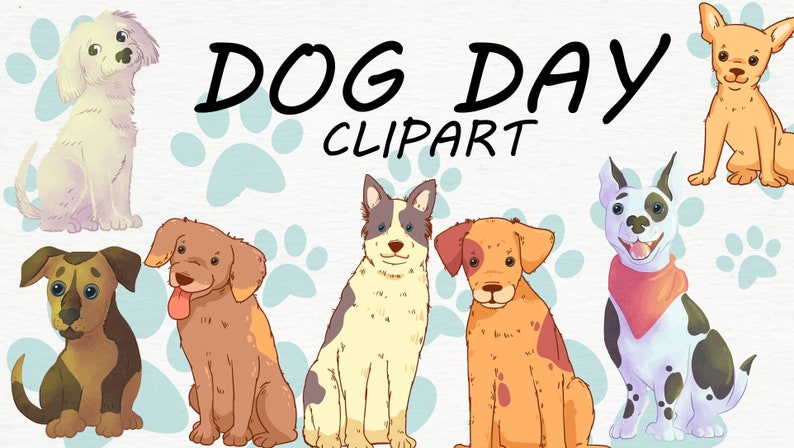 Watercolor Dog Clipart Dog Sublimation PNG, Pets Doggies Puppies ...