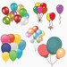 Party Balloon Clipart Colorful Rainbow Glitter Balloons Clipart ...