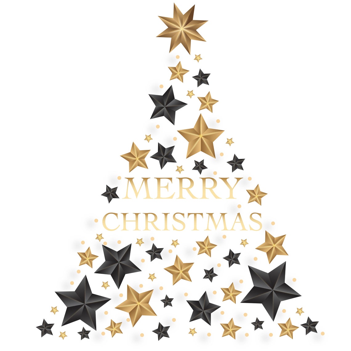 Black Christmas Clipart SVG Bundle Christmas Decor Black - Etsy