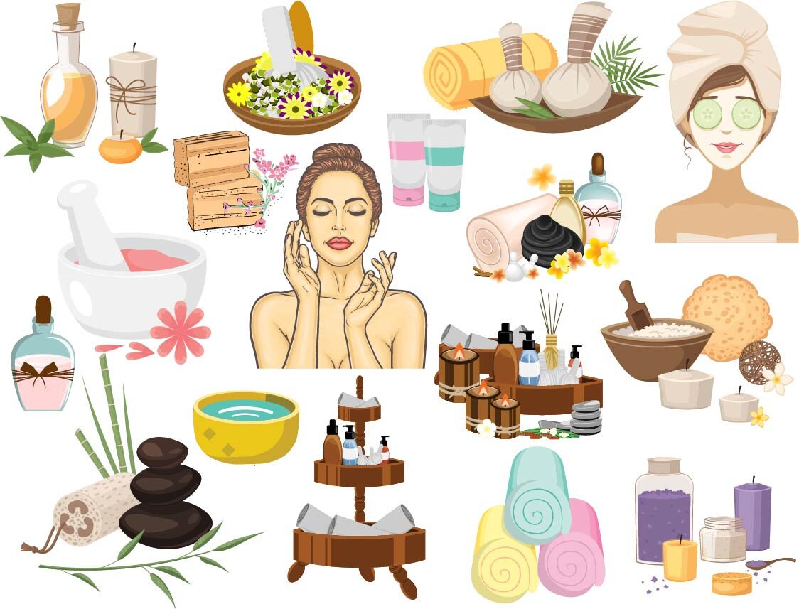 Spa Girl Party Clipart Manicure Makeup Clipart Cute Spa | Etsy