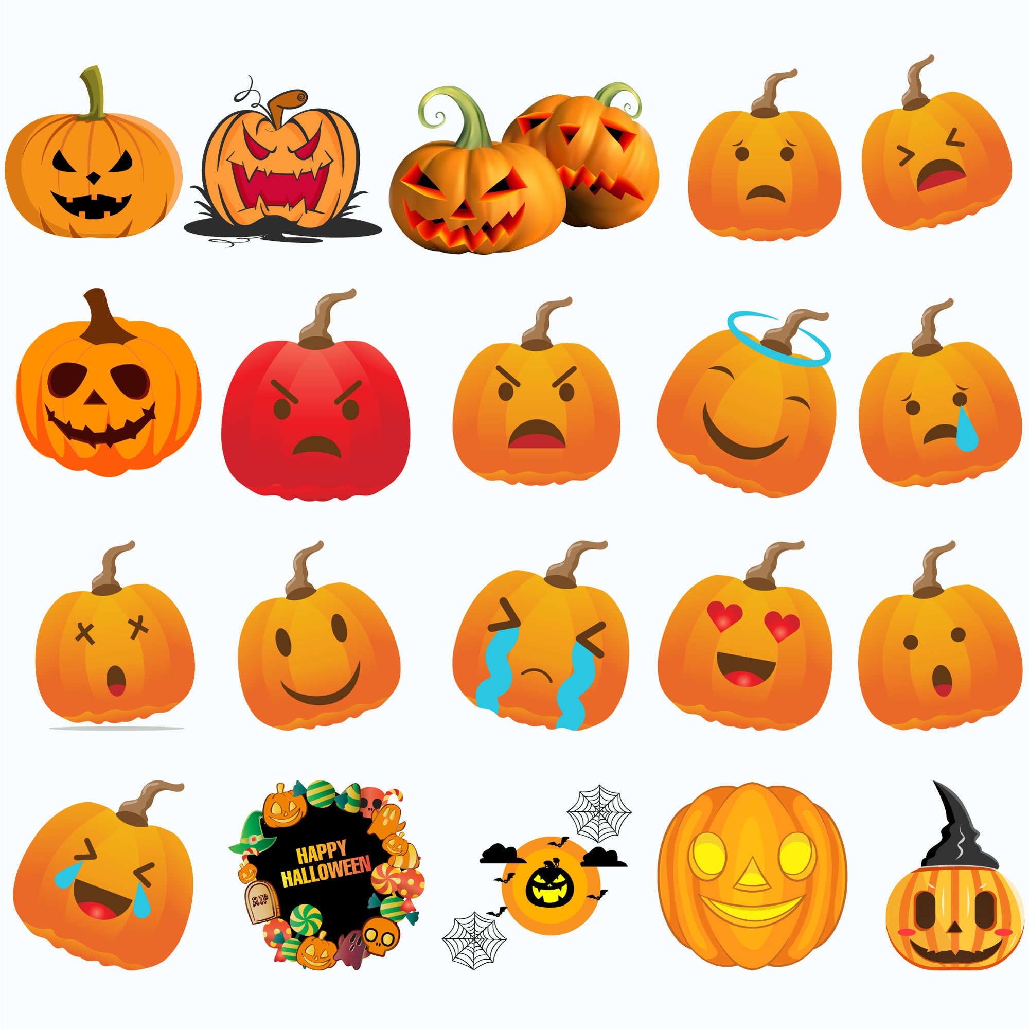 Happy Halloween Pumpkin Clipart