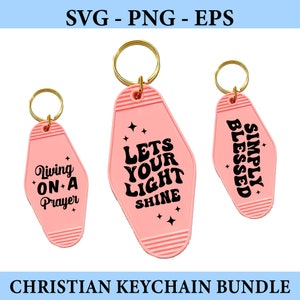 Christian Keychain SVG Bundle: Religious Motel Style (digital Download ...
