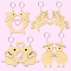 Valentine's Day Couple Keychains SVG, Valentines Day Svg, Couple ...