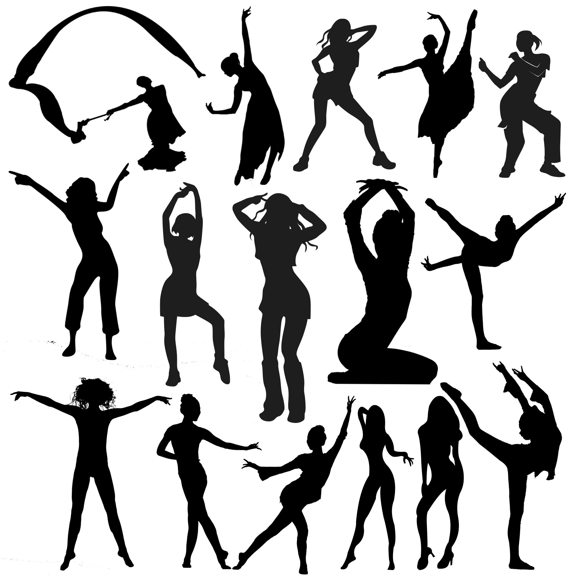 Dance Svg Bundle Women Dancing Silhouette Dancers Team Svg - Etsy