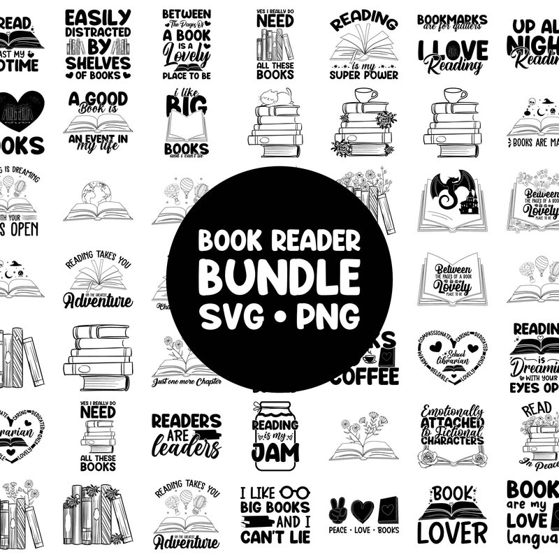 Library Bag Svg - Etsy