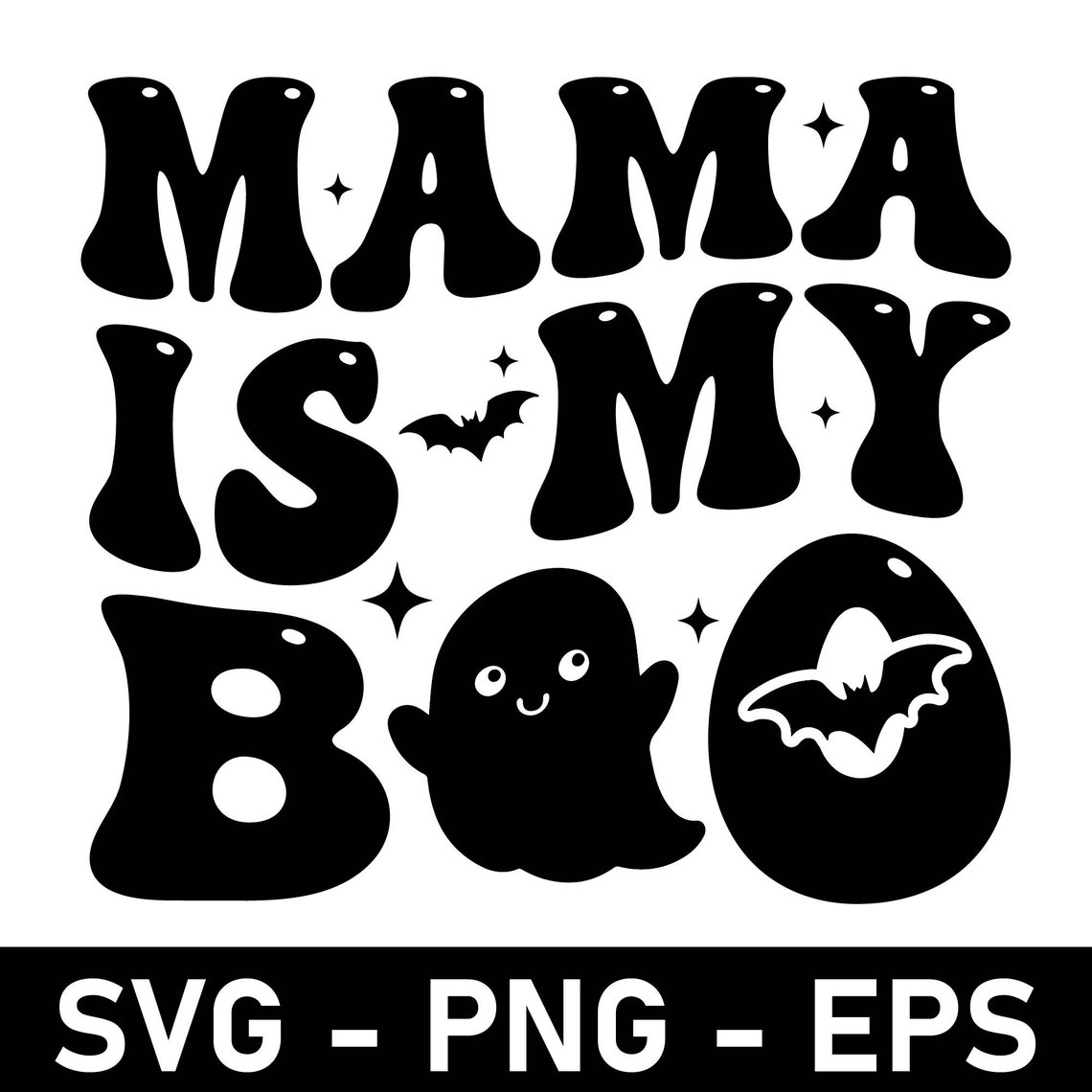 Mama is My Boo SVG: Halloween Shirt Design (digital Download) - Etsy