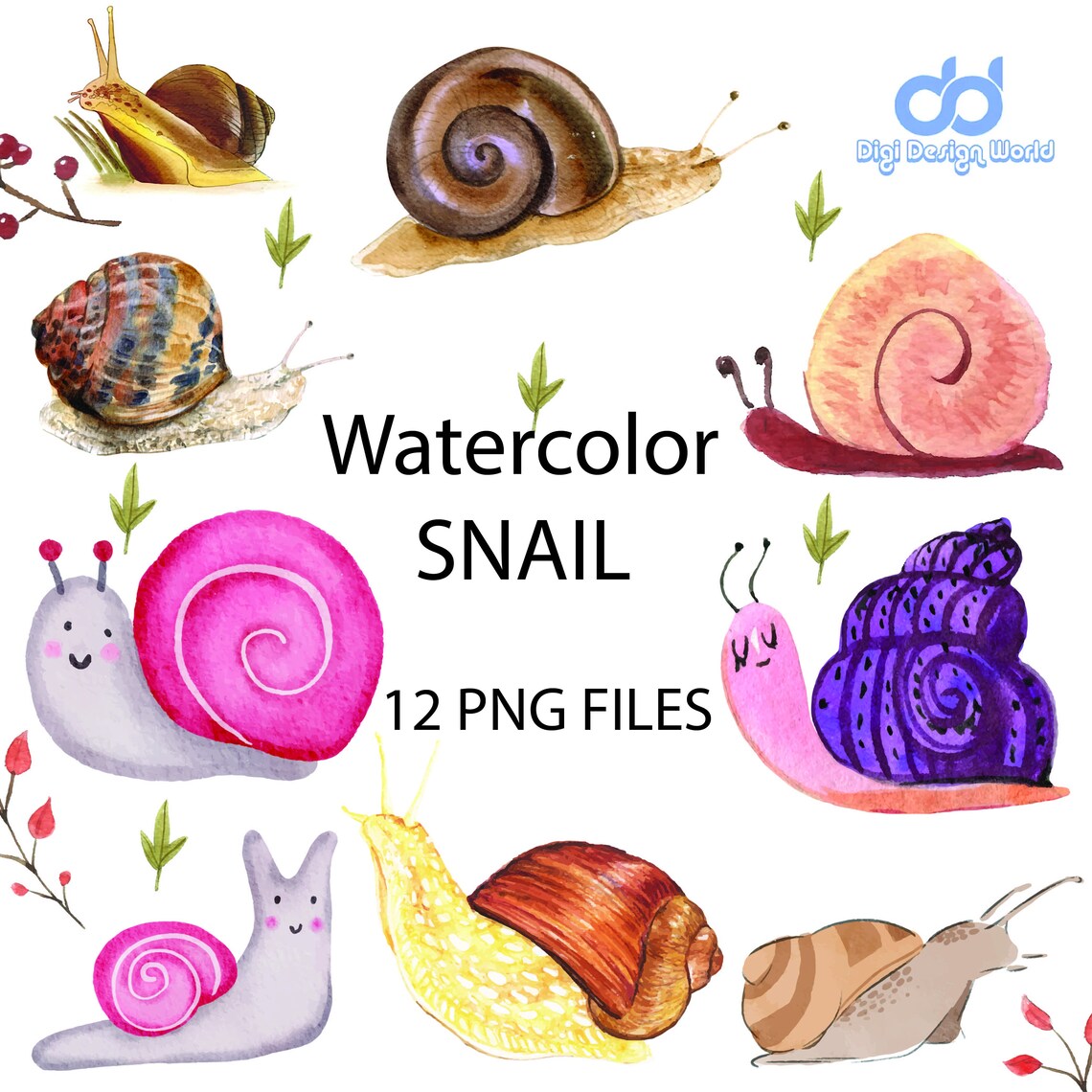 Snail SVG Bundle Insect Clip Art Garden Bugs Clipart - Etsy