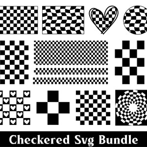 Checkered Pattern SVG Bundle: Clipart, Checkerboard Designs (digital ...