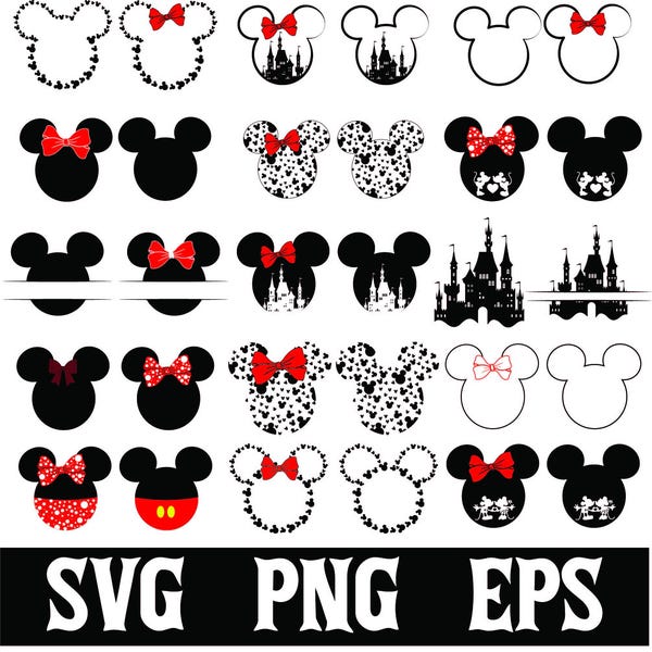 Mickey Ears Svg - Etsy
