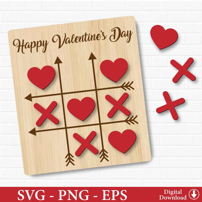 Heart Tic Tac Toe - Etsy
