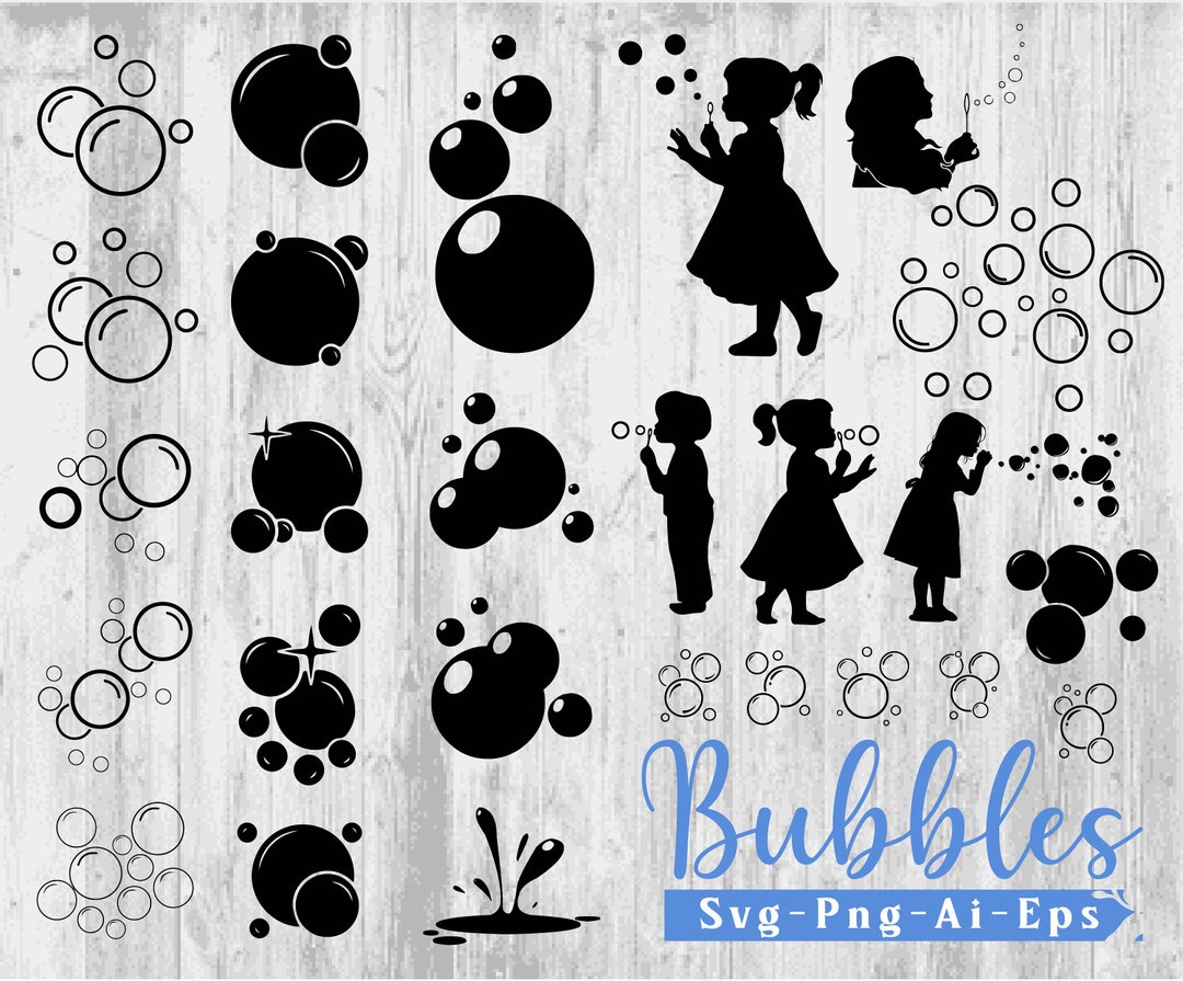 Bubble Delight SVG Bundle: Kids Blowing Bubbles Clip Art (digital ...