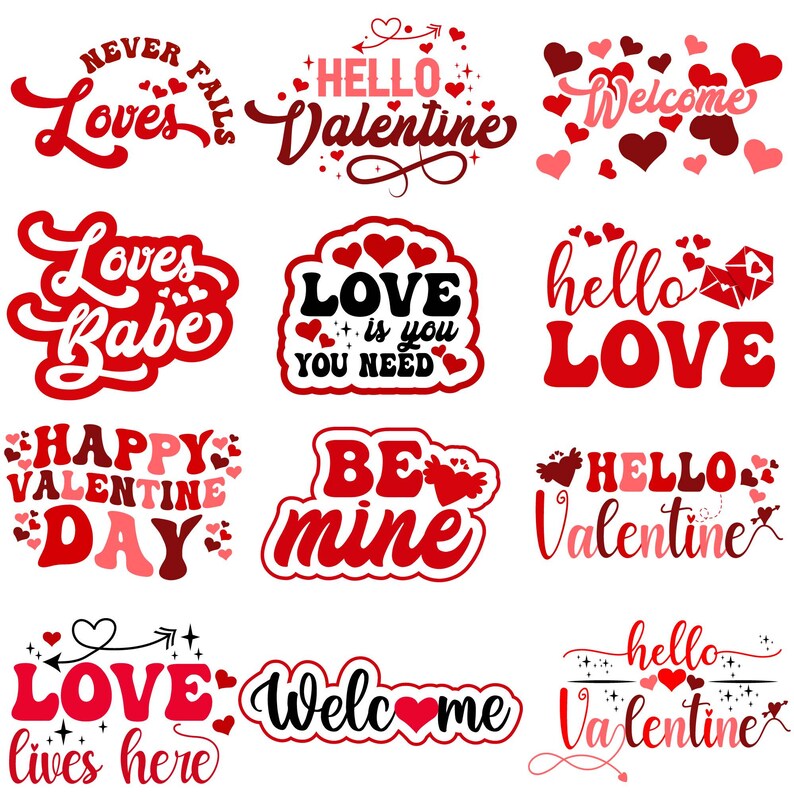 Retro Valentine's Day SVG Bundle, Cricut Designs (png, Eps, Dxf) - Etsy