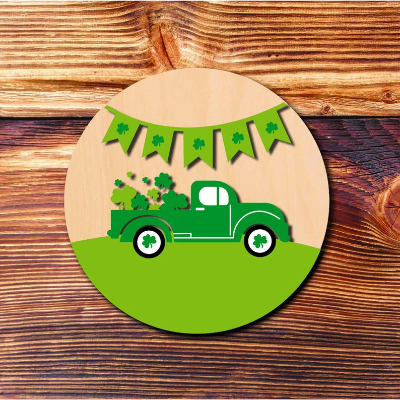 St. Patrick's Day Door Hanger SVG Bundle: Shamrock Sign, Welcome Sign ...