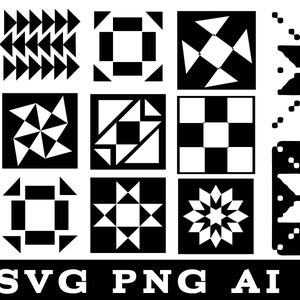 Quilting Blocks Svg, Barn Quilt Svg, Quilting Block Svg Bundle, Quilt ...
