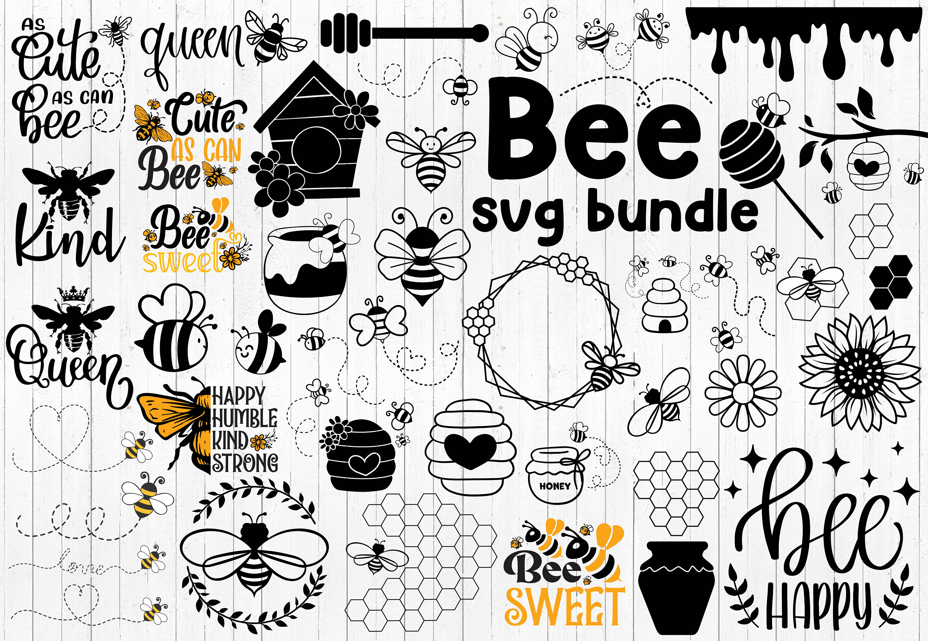 Bee Svg Bundle Honey Bee Svg Instant Download Queen Bee Svg - Etsy ...