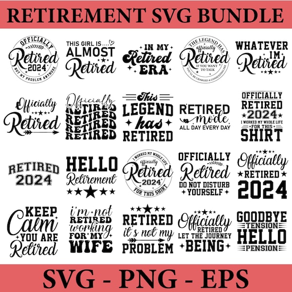 Retirement Svg - Etsy