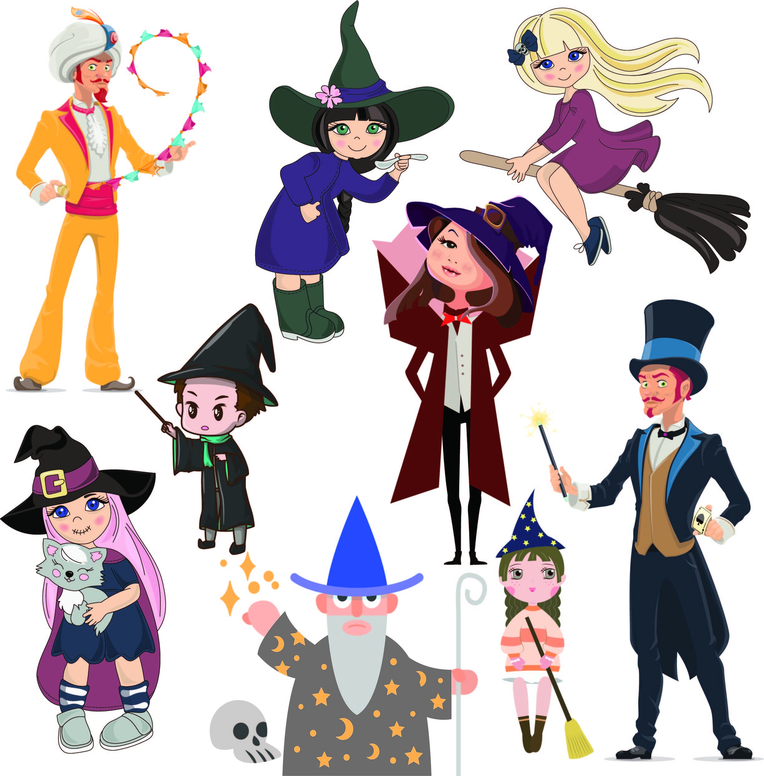 Cute Wizard Clipart
