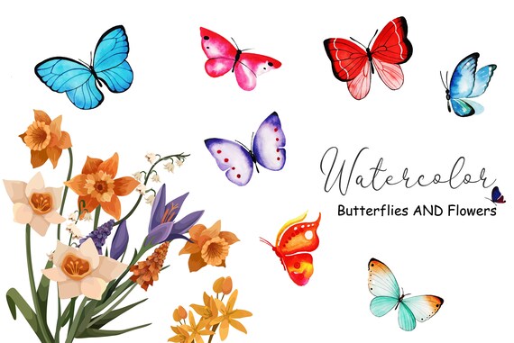 Butterfly And Flower Clip Art