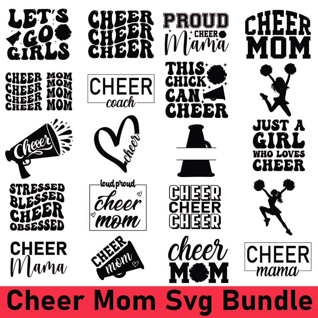 Cheer Mom Svg Bundle, Cheer Life Svg, Cheer Mom Era Svg, Cheerleader ...