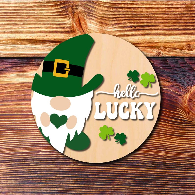 St. Patrick's Day Door Hanger SVG Bundle: Shamrock Sign, Welcome Sign ...