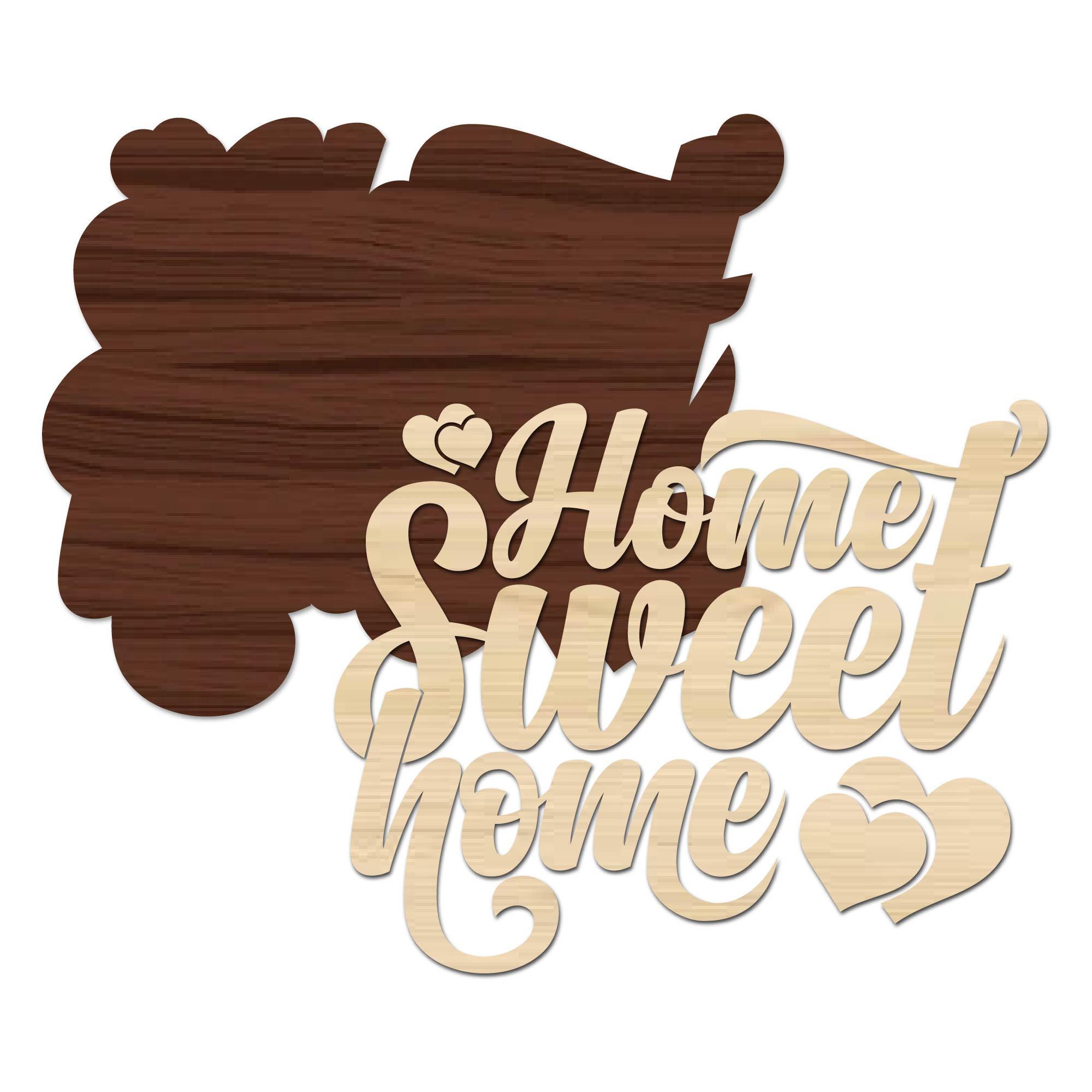 Laser Cut Home Sweet Home Sign: Farmhouse Decor SVG (digital Download ...