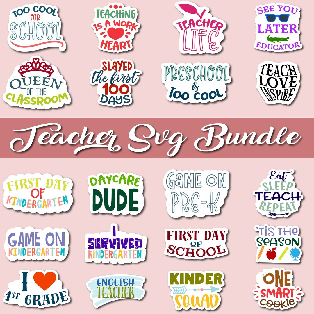 Teacher Svg, School Svg, Teacher Svg Bundle, Teacher Quote Svg, Teacher ...