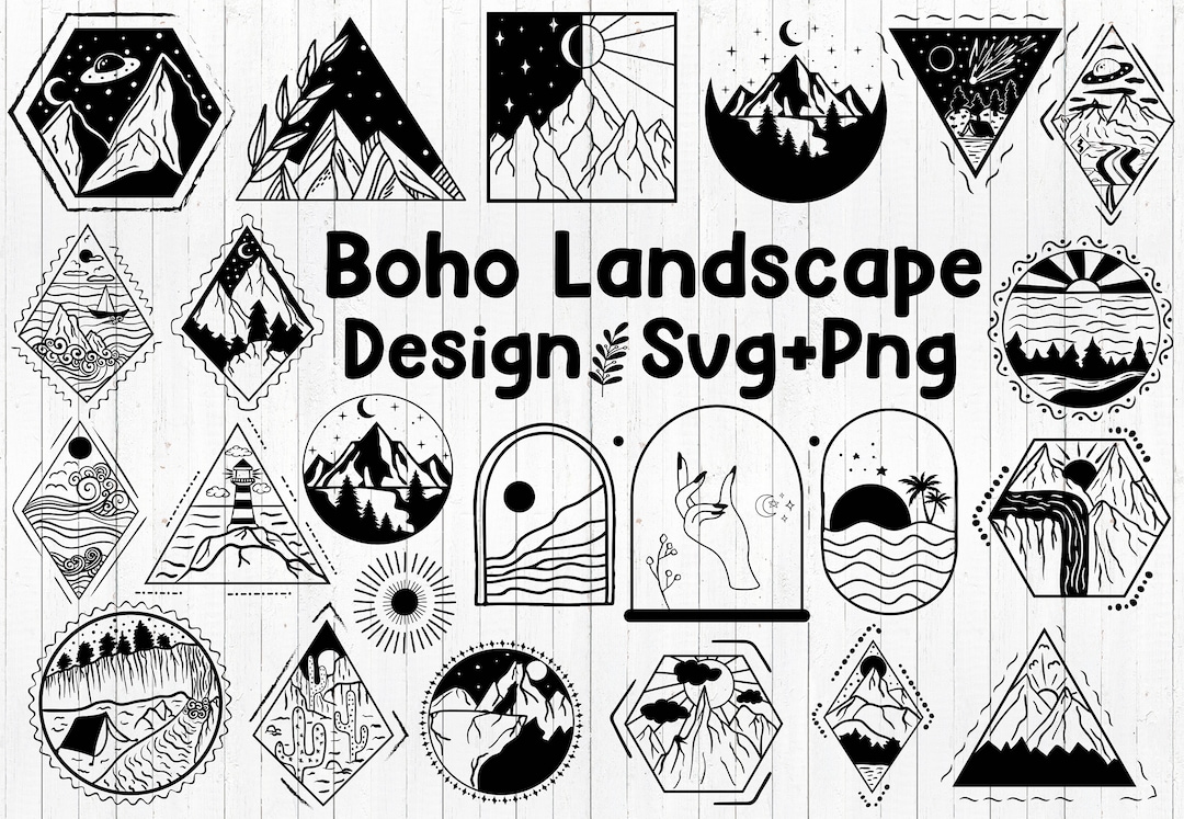 Mountain Svg Bundle, Geometric Mountain Svg, Camping Outdoors Adventure ...