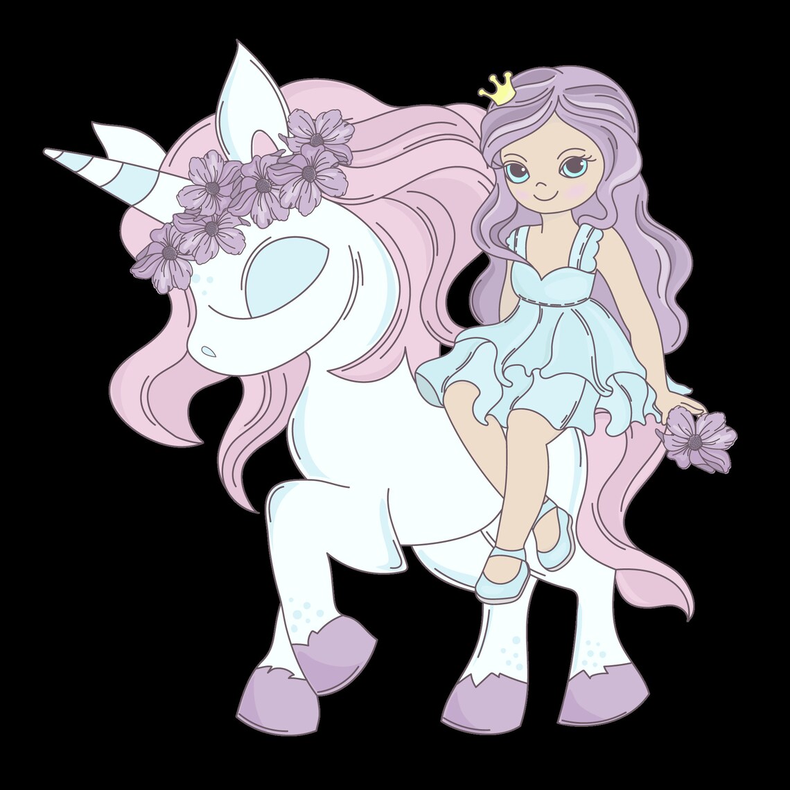 Unicorn Friend Clipart Unicorn Graphics INSTANT DOWNLOAD | Etsy
