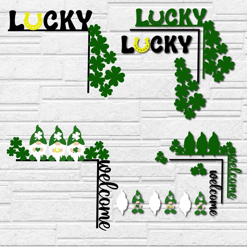 St. Patrick's Door Corner SVG Bundle: Shamrock Trim, Laser Cut File - Etsy