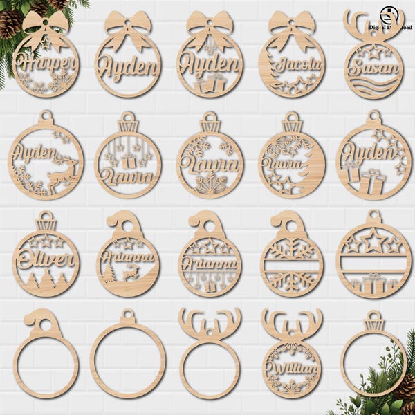 Christmas Material Baubles - Etsy UK