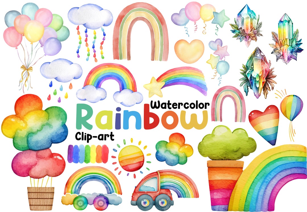 Bright Rainbow SVG, Colorful Rainbow Clipart,cut Files, Kids, Birthday ...