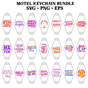 Sarcastic Motel Keychain Svg, Funny Keychain Quotes SVG, Sassy Keychain ...