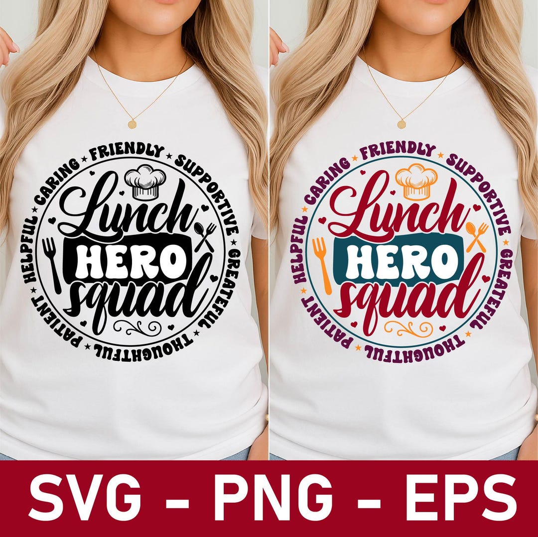 Funny Lunch Lady Squad PNG: School Cafeteria Hero Design (digital ...