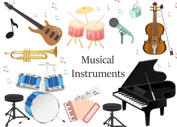 Digital Musical Instrument Clipart Music Note School Cutting - Etsy